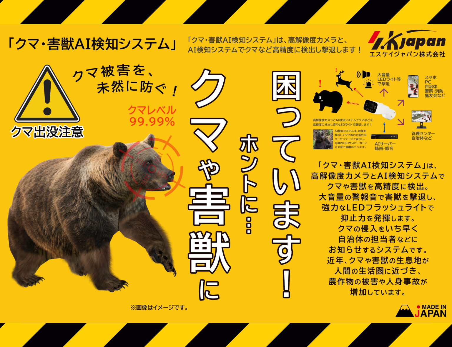 クマ・害獣AI検知システム - SKJAPAN Co., Ltd.